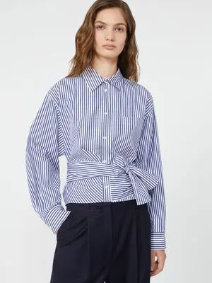 Max Mara Draped Cotton Shirt