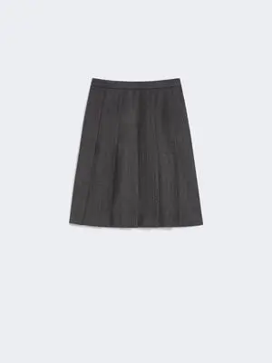 Max Mara Flannel Pleated Skirt