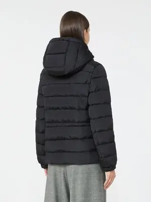 Max Mara Short Down Jacket In Water-repellent Taffeta - Black