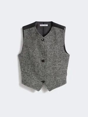 Max Mara Wool And Silk Tweed Gilet