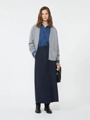Max Mara Long Wool Blend Skirt