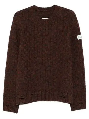 MAISON MARGIELA Crewneck Wool Sweater - Brown
