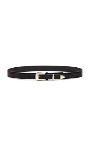 LEMAIRE Minimal Western Leather Belt - Black
