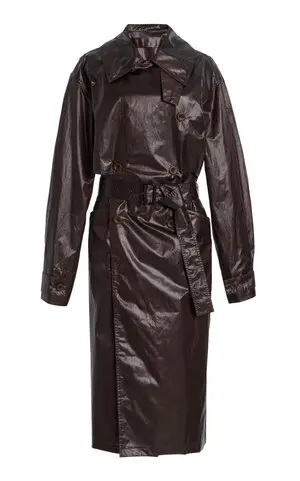 LEMAIRE Cotton-blend Trench Coat - Brown