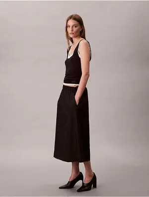 Calvin Klein Nylon Midi Skirt