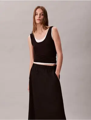 Calvin Klein Nylon Midi Skirt