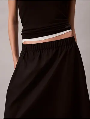 Calvin Klein Nylon Midi Skirt