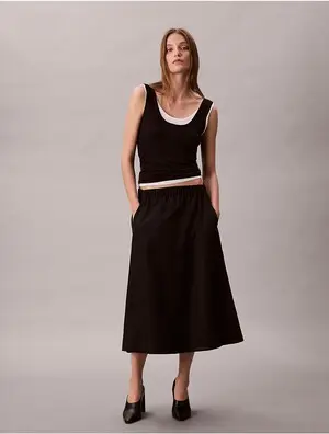 Calvin Klein Nylon Midi Skirt
