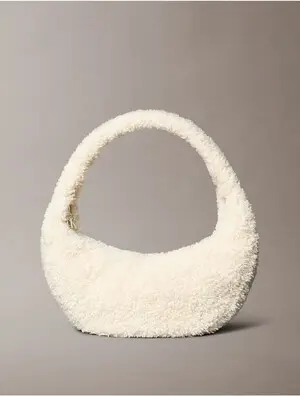 Calvin Klein Sherpa Shoulder Bag - Natural