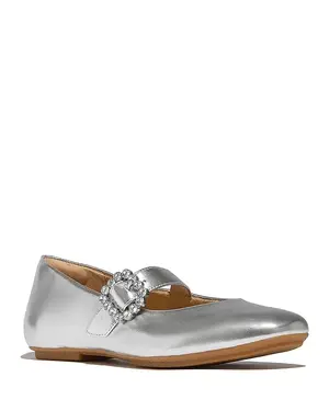 Fitflop Silver Tone Shoes For Women