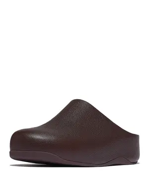 Fitflop Shuv Tumbled Leather Clogs