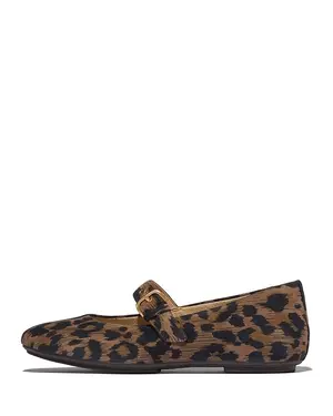 Fitflop Delicato Leopard Mary Jane Flats