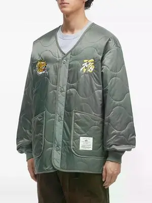 Alpha Industries Tiger-embroidered Quilted Jacket - Green