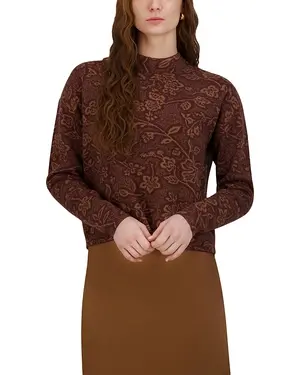 POINT Drop Shoulder Sweater - Floral