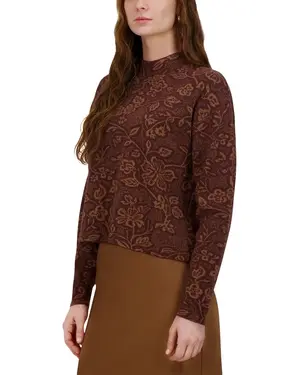POINT Drop Shoulder Sweater - Floral