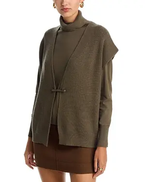 SIONI Turtleneck And Vest Set - Heather Lichen Green
