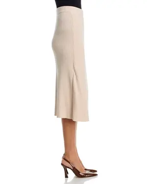 SIONI Faux Wrap Midi Skirt - Winter White