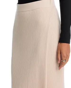 SIONI Faux Wrap Midi Skirt - Winter White