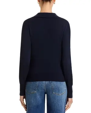 SINGLE THREAD Ribbed Polo Sweater
