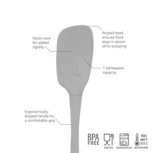 TOVOLO Flex-core Silicone Deep Spoonula - Oyster Gray