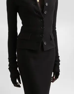 Dolce & Gabbana Single-breasted Wool Cloth Jacket