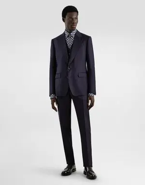 Dolce & Gabbana Single-breasted Micro-patterned Wool Suit