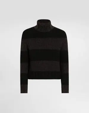Dolce & Gabbana Wool Blend Turtleneck Pullover - Multicolor