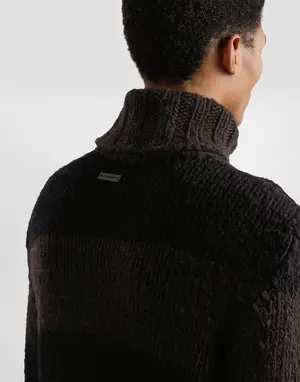 Dolce & Gabbana Wool Blend Turtleneck Pullover - Multicolor