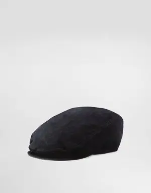 Dolce & Gabbana Velvet Flat Cap - Black