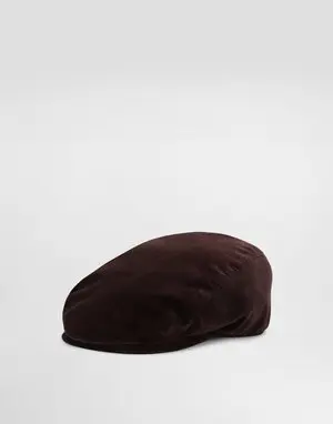 Dolce & Gabbana Velvet Flat Cap Brown