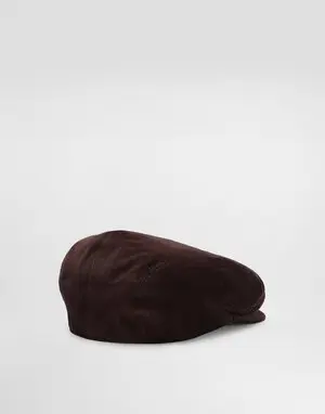 Dolce & Gabbana Velvet Flat Cap - Brown