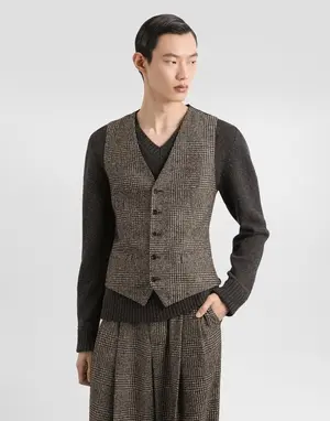Dolce & Gabbana Glen Plaid Single-breasted Vest - Multicolor
