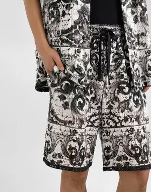 Dolce & Gabbana Majolica-print Crochet Lace Trousers - Multicolor