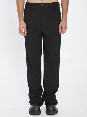 Balenciaga Tailored Stretch Wool Twill Trousers