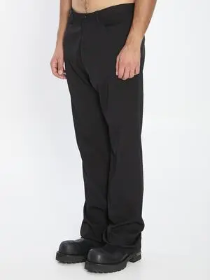 Balenciaga Tailored Stretch Wool Twill Trousers