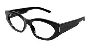 Saint Laurent Full Rim Eyeglasses - Black Black Transparent