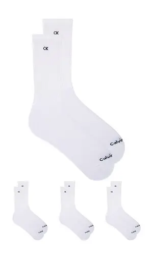 Calvin Klein 6-pack Basic Cushion Crew Socks - White