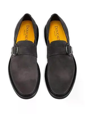 DOUCAL'S Single-buckle Suede Monk Shoes