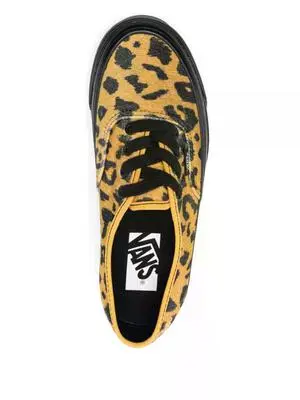 VANS Leopard-print Low-top Sneakers - Yellow