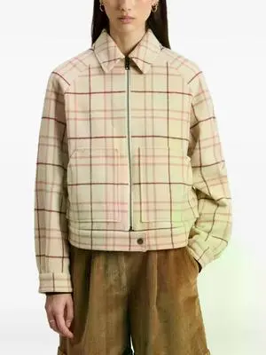 Woolrich Checked Zip-front Top