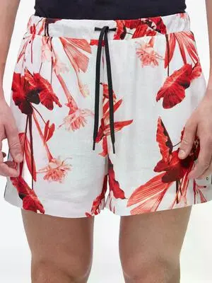 OSKLEN Floral-print Drawstring Shorts - White