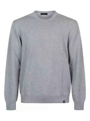 FAY Crew-neck Wool Sweater - Grey