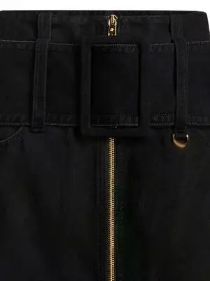 PATOU Belted Zip-front Skirt
