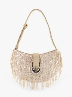 STAUD Alana Sequined Shoulder Bag