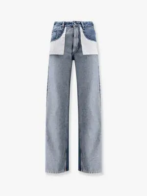 MAISON MARGIELA Straight Leg Jeans With Reverse Pockets