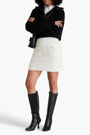Maje Jacquard-knit Mini Skirt