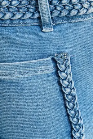 Maje Braided High-rise Bootcut Jeans