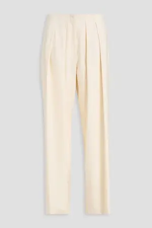 Maje Pleated Wide-leg Crepe Pants