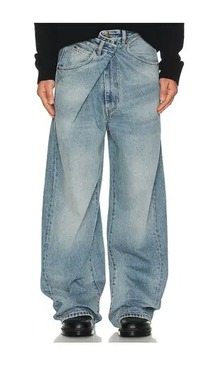 DARKPARK Ined Fold Over Denim Pants