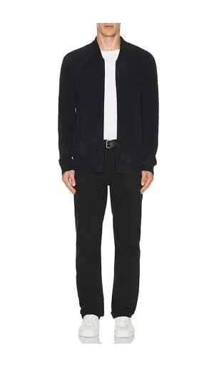 Barefoot Dreams Ccul Zip Front Jacket - Black